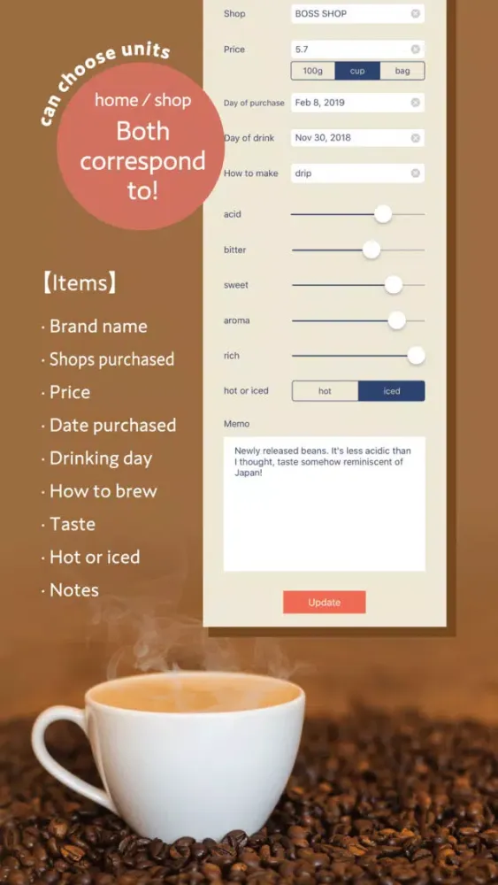 Let's write ! Coffee Memo IPA for iOS Download - PGYER IPAHUB