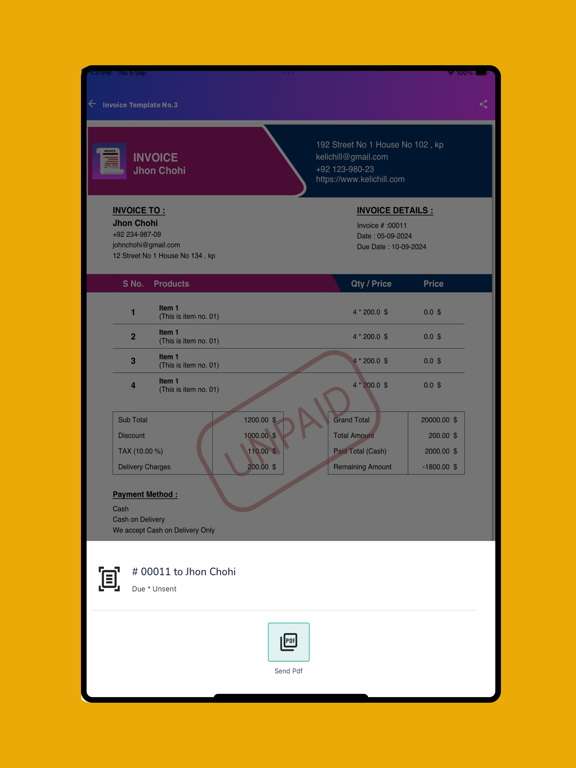 Invoice Maker & Generator. IPA for iOS Download - PGYER IPAHUB