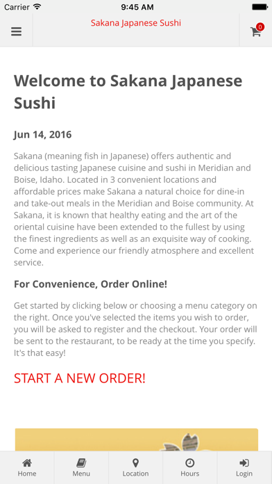 Sakana Japanese Sushi Online Ordering IPA voor iOS - PGYER IPAHUB