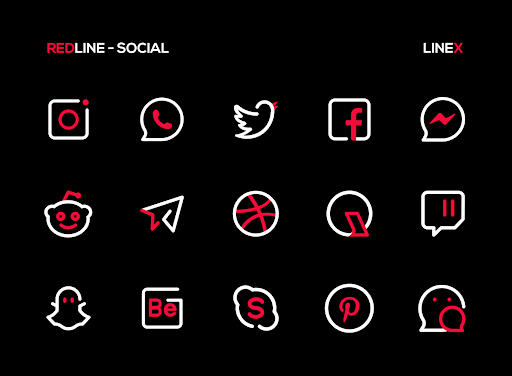 RedLine Icon Pack : LineX APK for Android Download - PGYER APKHUB