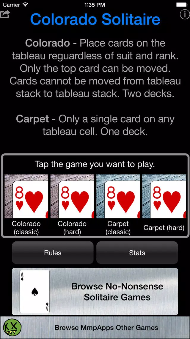 Colorado Solitaire - Classic IPA for iOS Download - PGYER IPAHUB