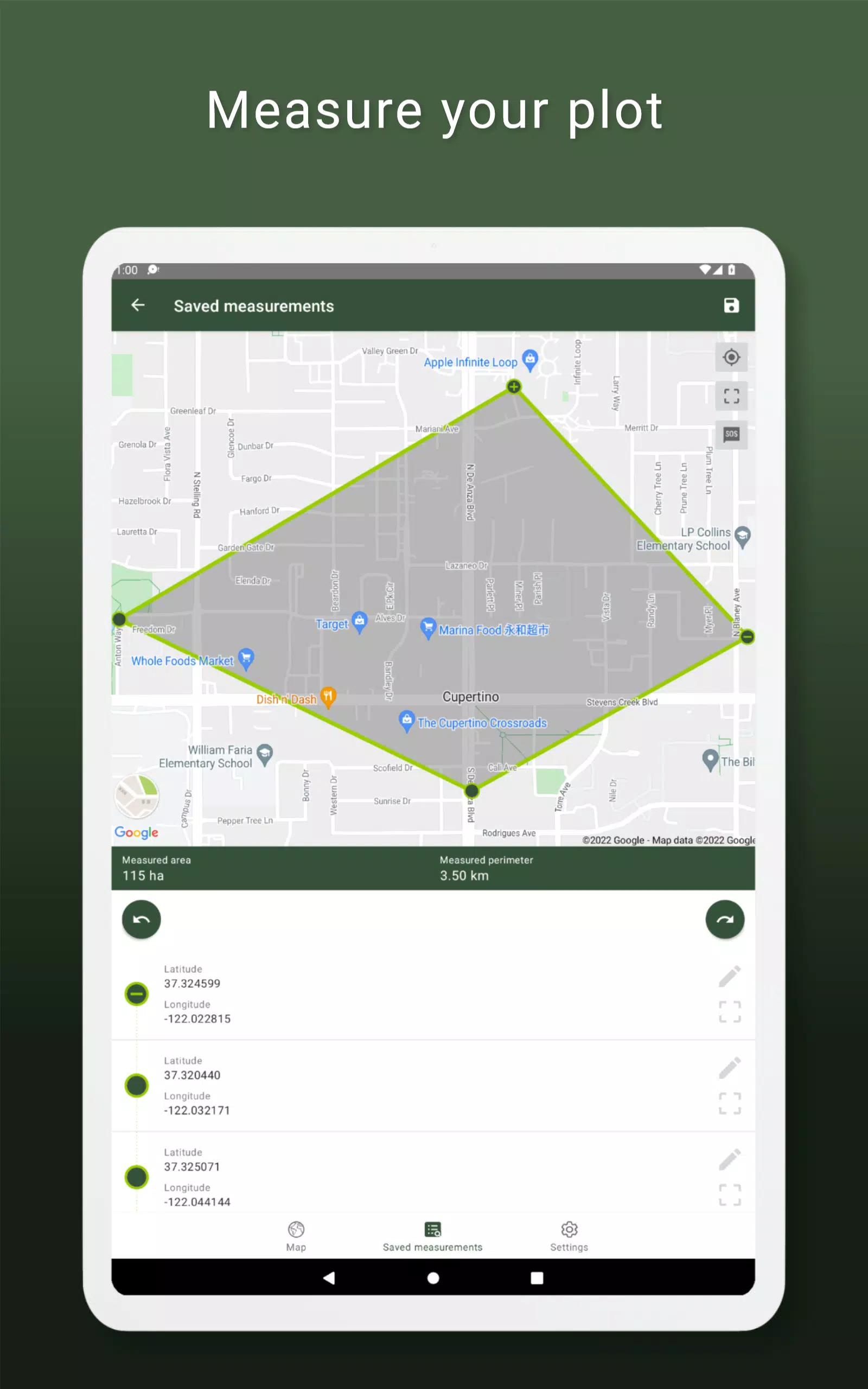 My GPS Area Calculator for Android Download - PGYER.COM