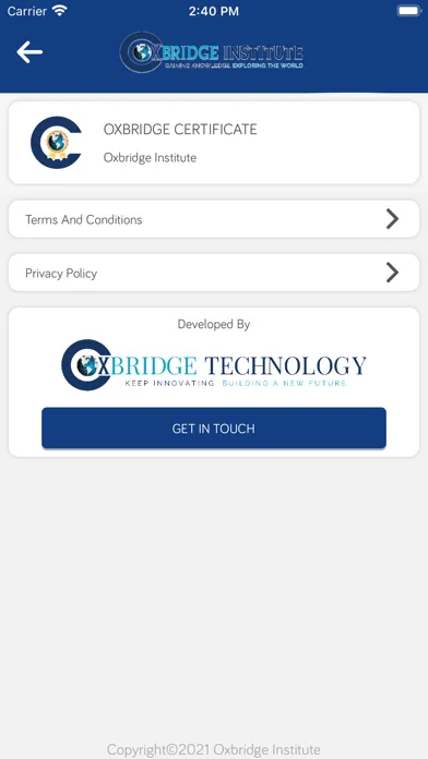 Oxbridge Institute Certificate IPA for iOS Download - PGYER IPAHUB