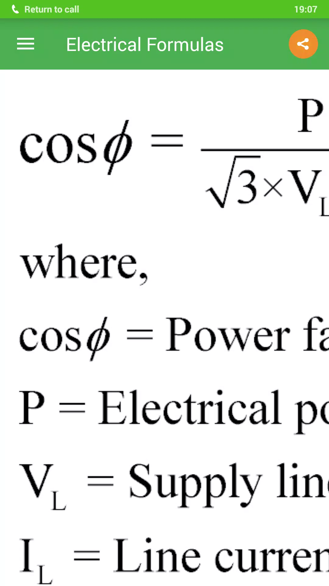 Electrical Formulas for Android Download - PGYER.COM