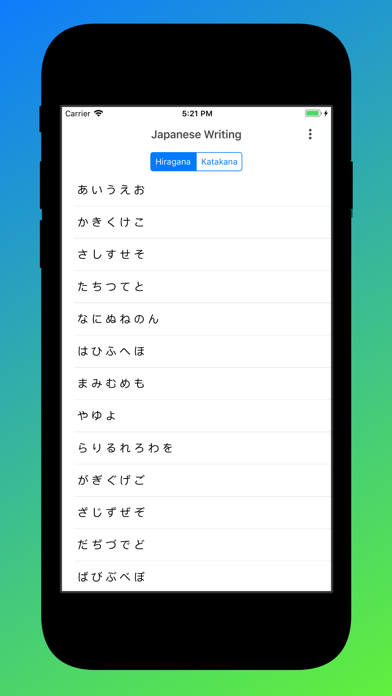 Japanese HandWriting Alphabet IPA için iOS İndir - PGYER IPAHUB